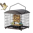 Amazon.com : Caged Suet Feeders Squirrel-Proof, Dual-Purpose Suet &Seed ...