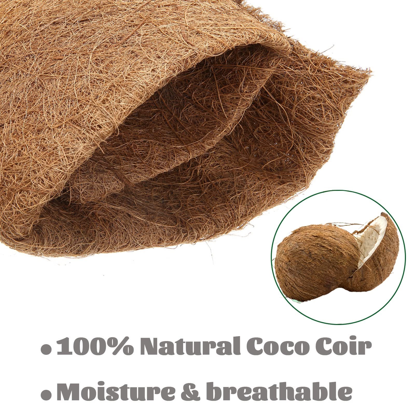Mua MIOHNAN Natural Coco Coir Fiber Liner Roll Sheet, Coconut Fiber Pad ...