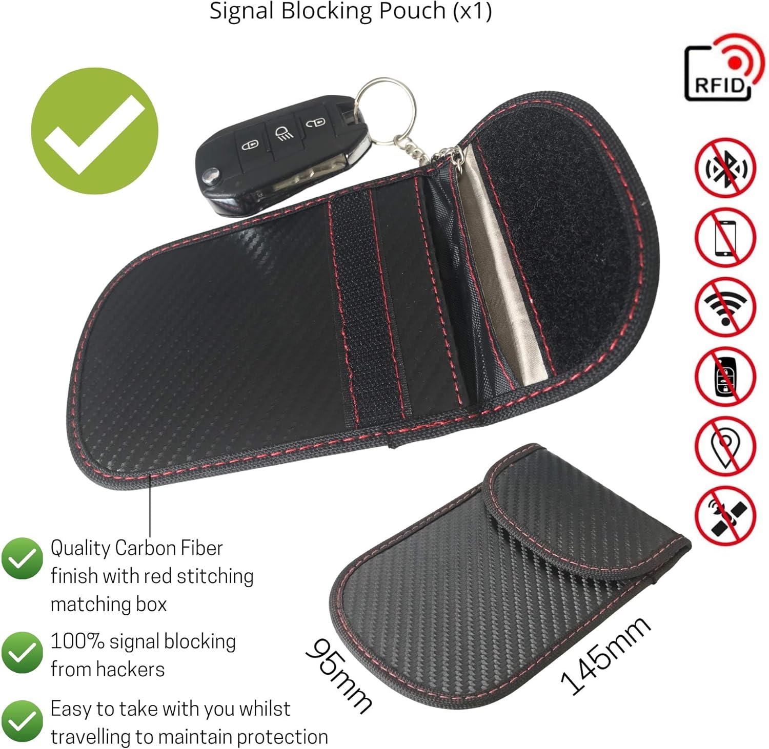 Car Key Signal Blocking Box and Pouch – Mini Faraday Box Protection ...