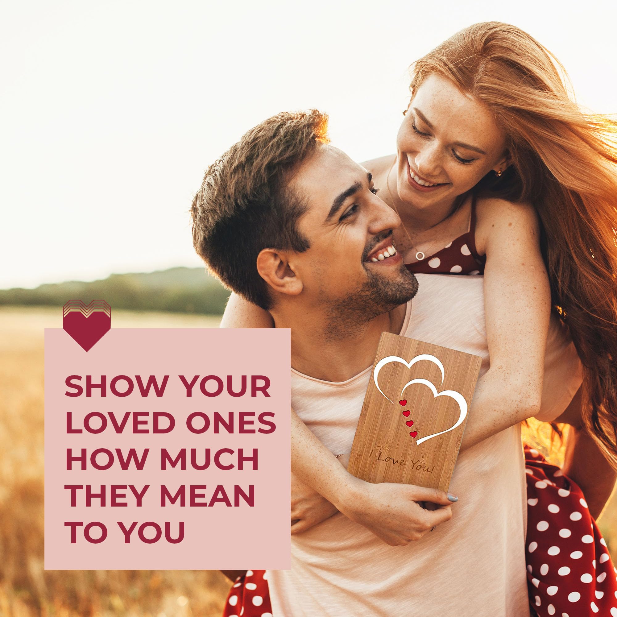 Mua HeartSpace Cards Love & Valentine Card, Handmade Bamboo Valentine's Cards, Valentines Day ...