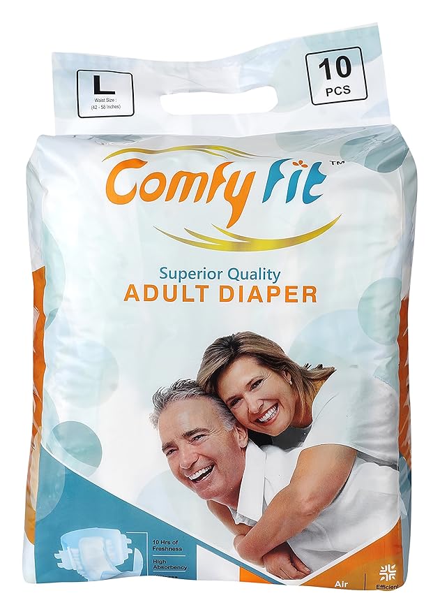 Buy COMFY FIT Adult Diaper - Large (White, CMF-AD-002) Online at Low ...