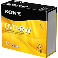 Amazon.com: Sony 10DMW47SS 2X 4.7 GB DVD-RW Disc 10-Pack : Electronics