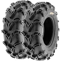 Amazon.com: Pair of 2 SunF A050 AT 25x8-12 ATV UTV Deep Mud Terrain ...