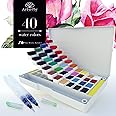 Amazon.com: 40 Watercolor Paint Set Portable Water Colors Set Includes ...