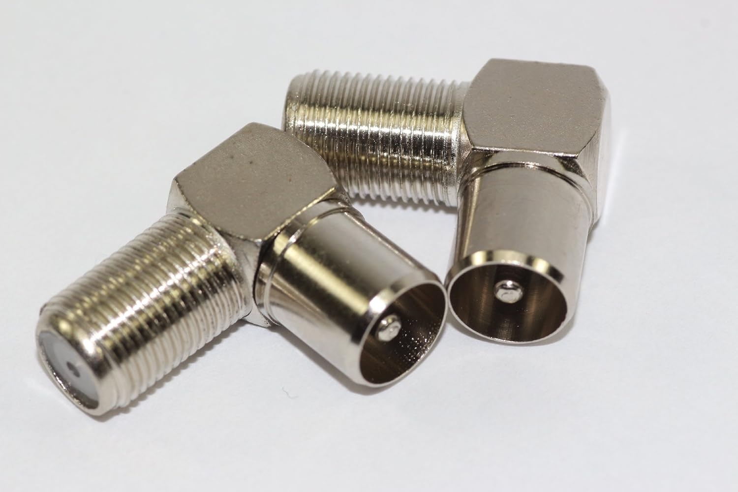 2 x Right Angled 90 Degree F Connector Female Socket to: Amazon.co.uk ...