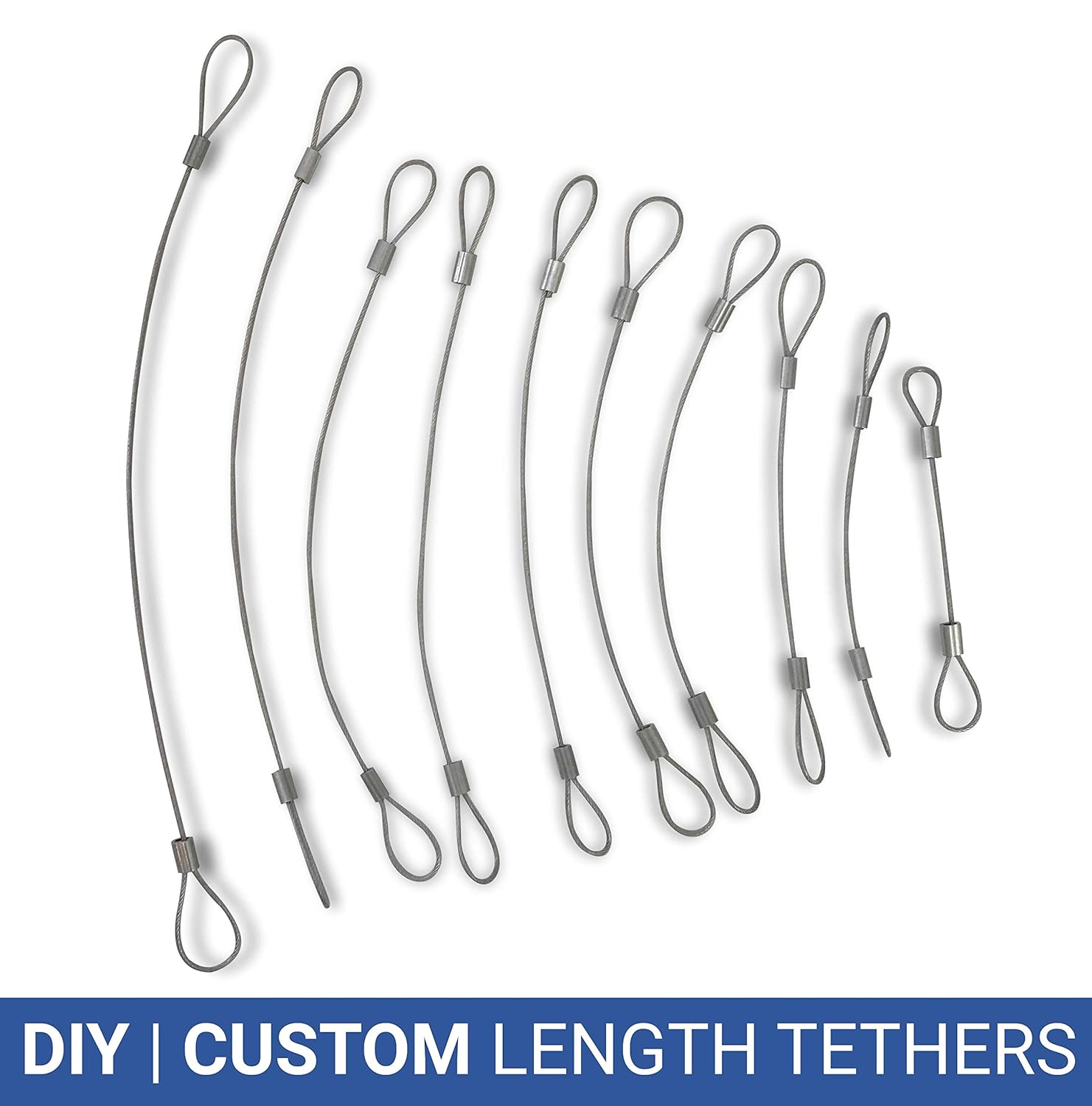 Universal CableTether – Heavy Duty Custom Length Cable Tethers (10 Pack ...