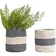 Amazon.com : Eco Living Jute Planter Basket-Woven Jute Rope Covers for ...