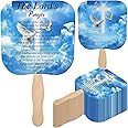 Amazon.com: Sherr 100 Pcs Christian Church Fans Handheld Bulk The Lord ...