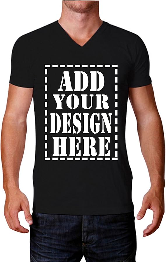 Amazon.com: Custom V Neck T Shirts for Men - Make Your OWN Shirt - Add ...