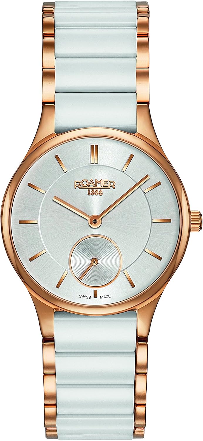 Roamer Women's Quartz Watch with Silver Dial Analogue Display and White ...