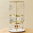 Amazon.com: Josmimic Rotating Earring Holder Organizer: Earrings Tree ...