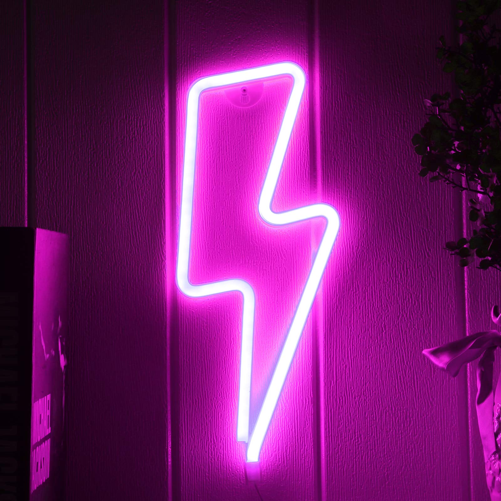 Neon Signs for Bedroom, LED Lightning Neon Sign, Lightning Bolt Wall ...