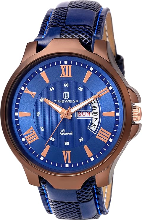 Buy TIMEWEAR Analogue Men's Watch (Blue Dial Blue Colored Strap) at ...