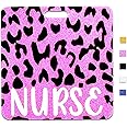 Amazon.com : ANDGING Nurse Badge Buddy Pink RN Badge Card Horizontal ...