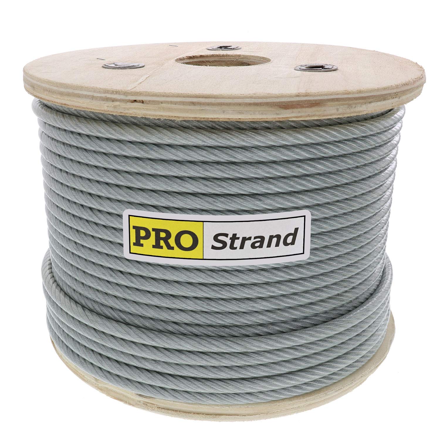 Clear Vinyl Coated Cable 50 ft Coil 7x19 Construction 3/16 Coated to 1/ ...
