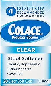 Amazon.com: Colace Clear Soft Gels Stool Softener 28 ea ( Pack of 2 ...