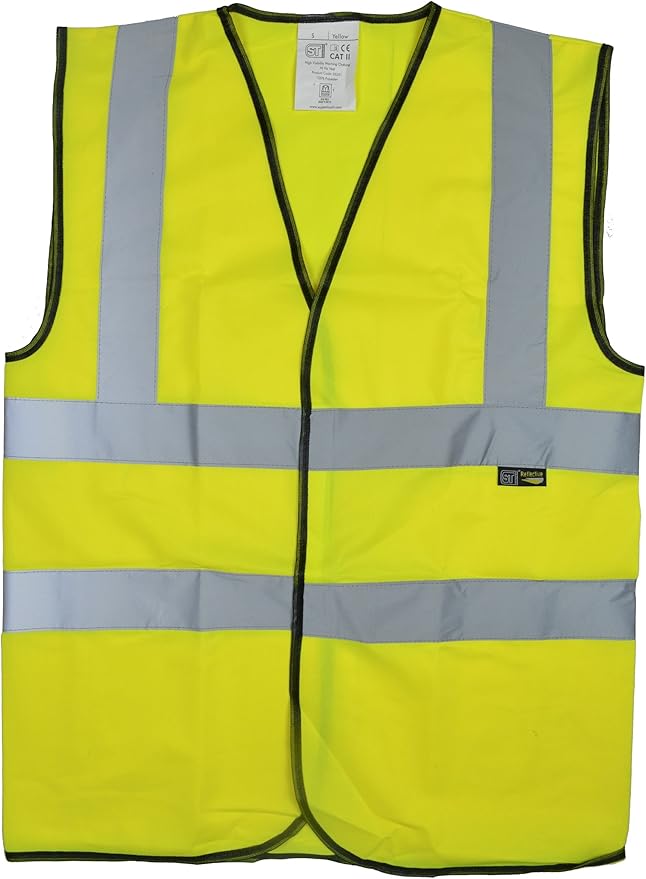 High Visibility Vest Velcro Fastening Sleeveless Safety Vest ...