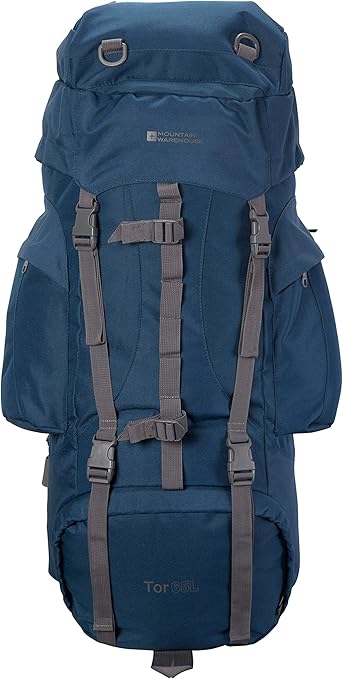 Mountain Warehouse Tor 65L Spacious Rucksack - Ladderlock Back Travel ...