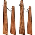 Amazon.com: Tebery 4 Pack Small Wood Flipper Teak Wood Spatula Set for ...