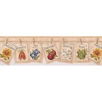 Farming Farm Stand Produce Vegetables Fruit Wallpaper Border ...