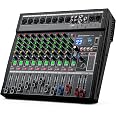 Amazon.com: 8-Channel Professional Audio Mixer, FX-8usb Mixing Console ...