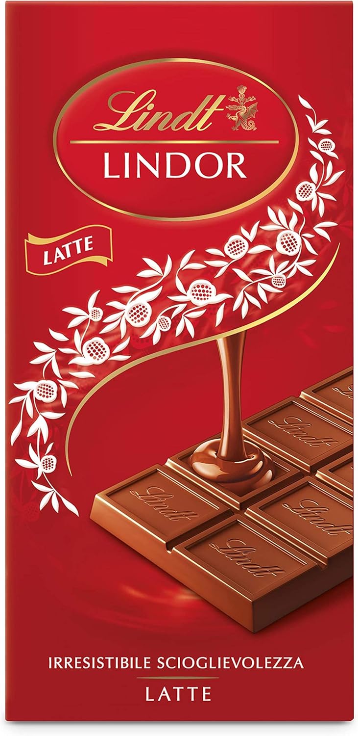 Lindt Tavoletta Lindor Latte, 100g: Amazon.it: Alimentari e cura della casa