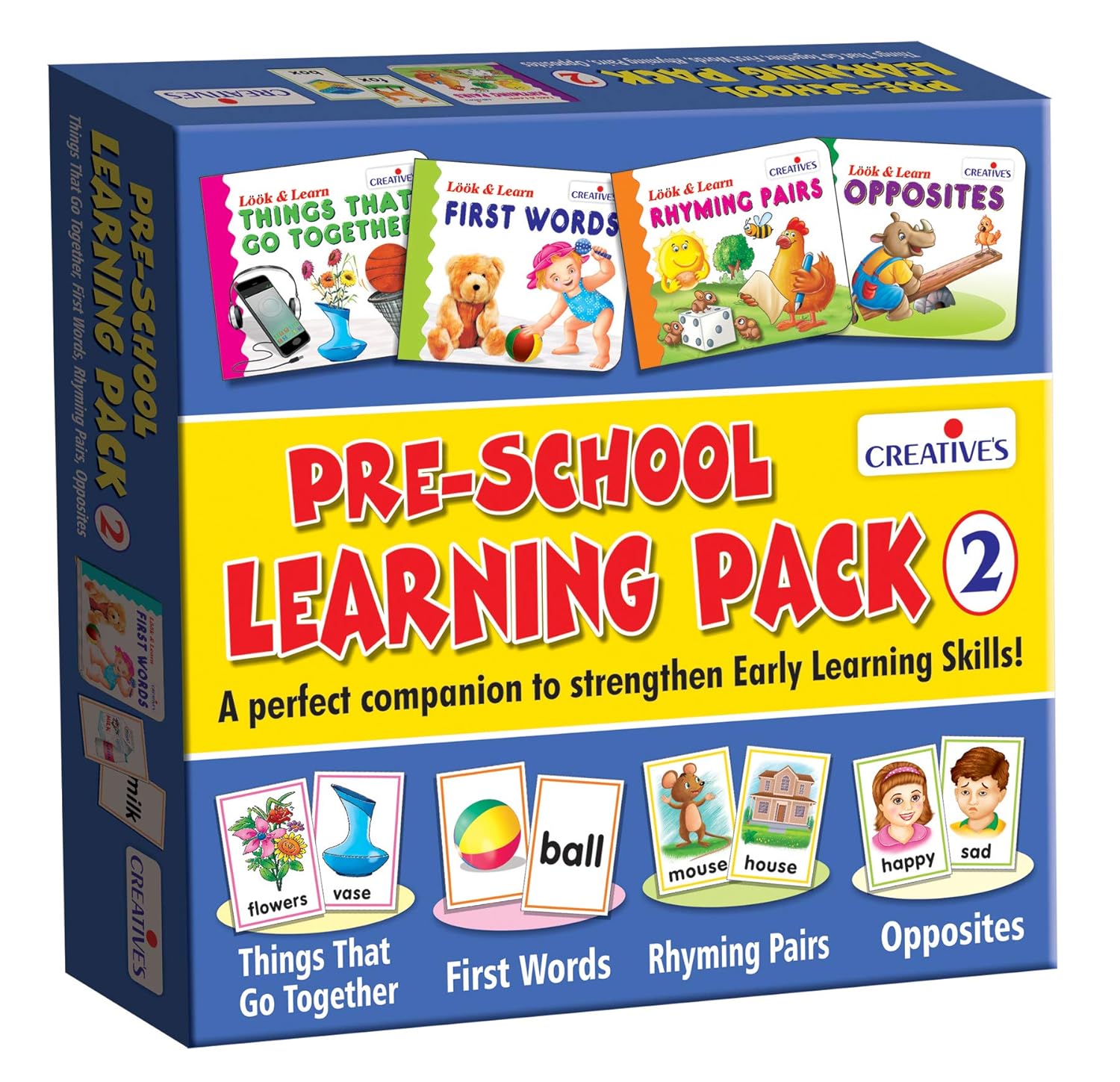 Buy Creative's Pre-School Learning Pack - 2 Flash Cards (Multi-Color ...