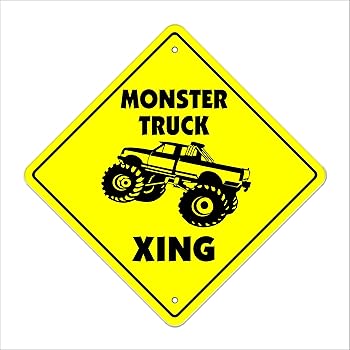 Amazon.com: StickerPirate Monster Truck Parking Only 8" x 12" Metal ...