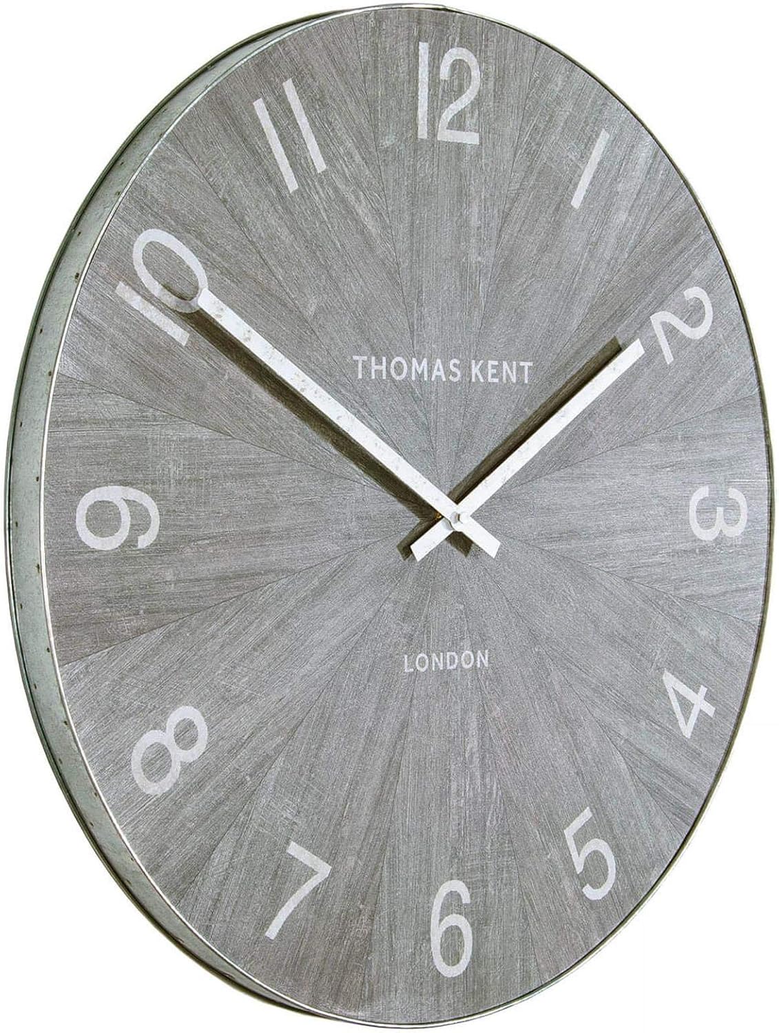 Thomas Kent Wharf Design Limestone Effect Large Grey Wall Clock – 22 ...