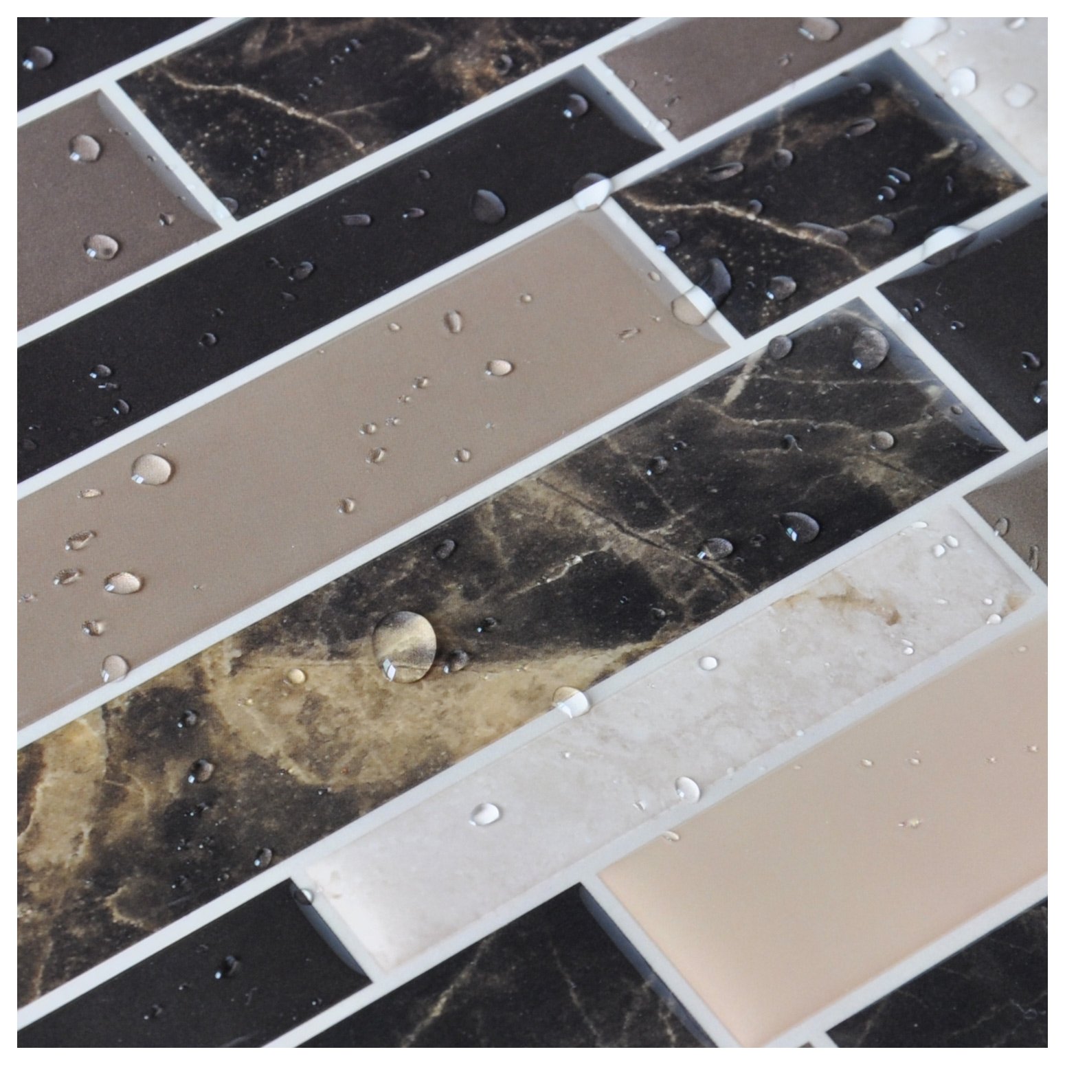 Mua 6-Pack Peel and Stick Vinyl Sticker Kitchen Backsplash Tiles, 12" x ...