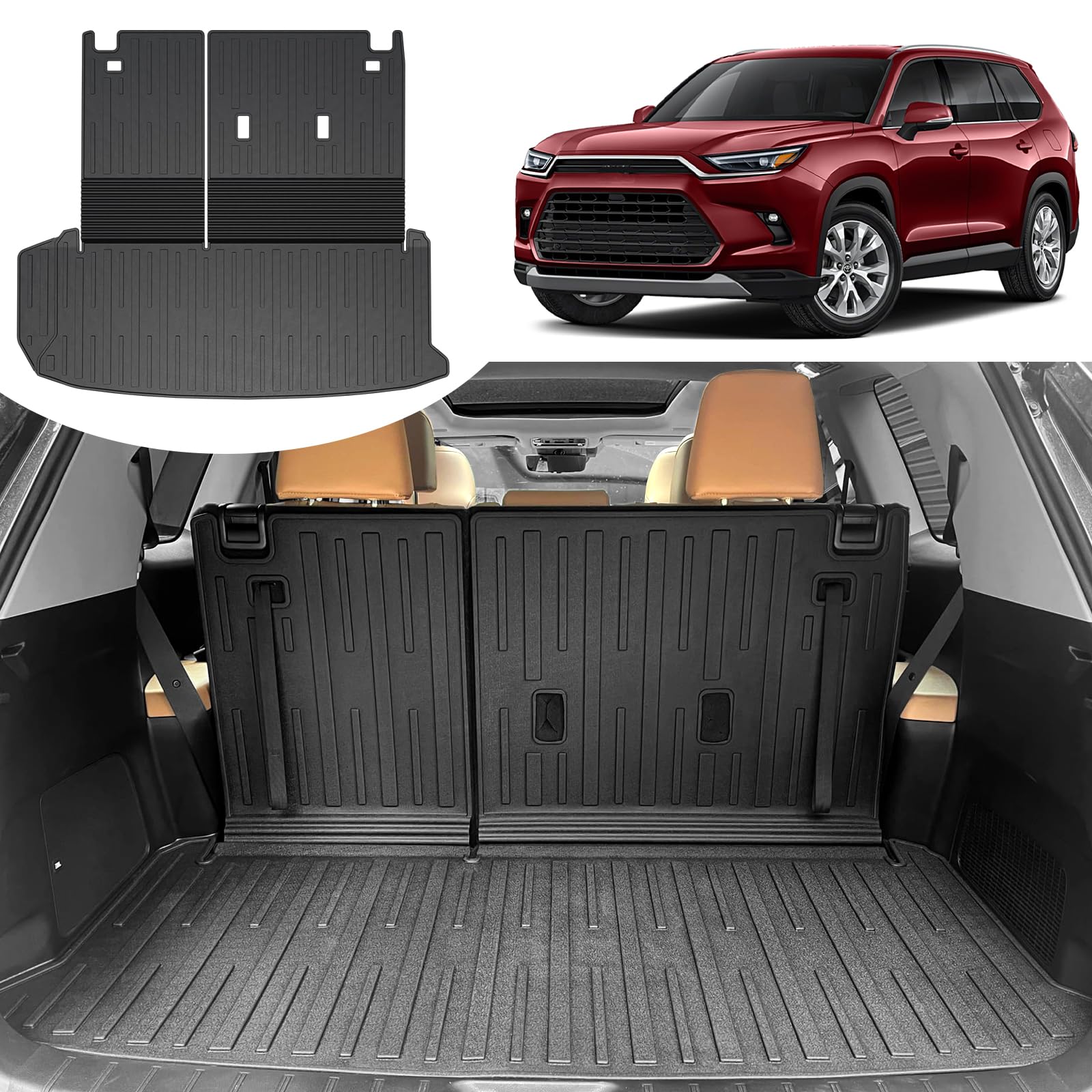 HOUCLEMIC Cargo Liner for 2025 2024 Grand Highlander Accessories, Cargo ...