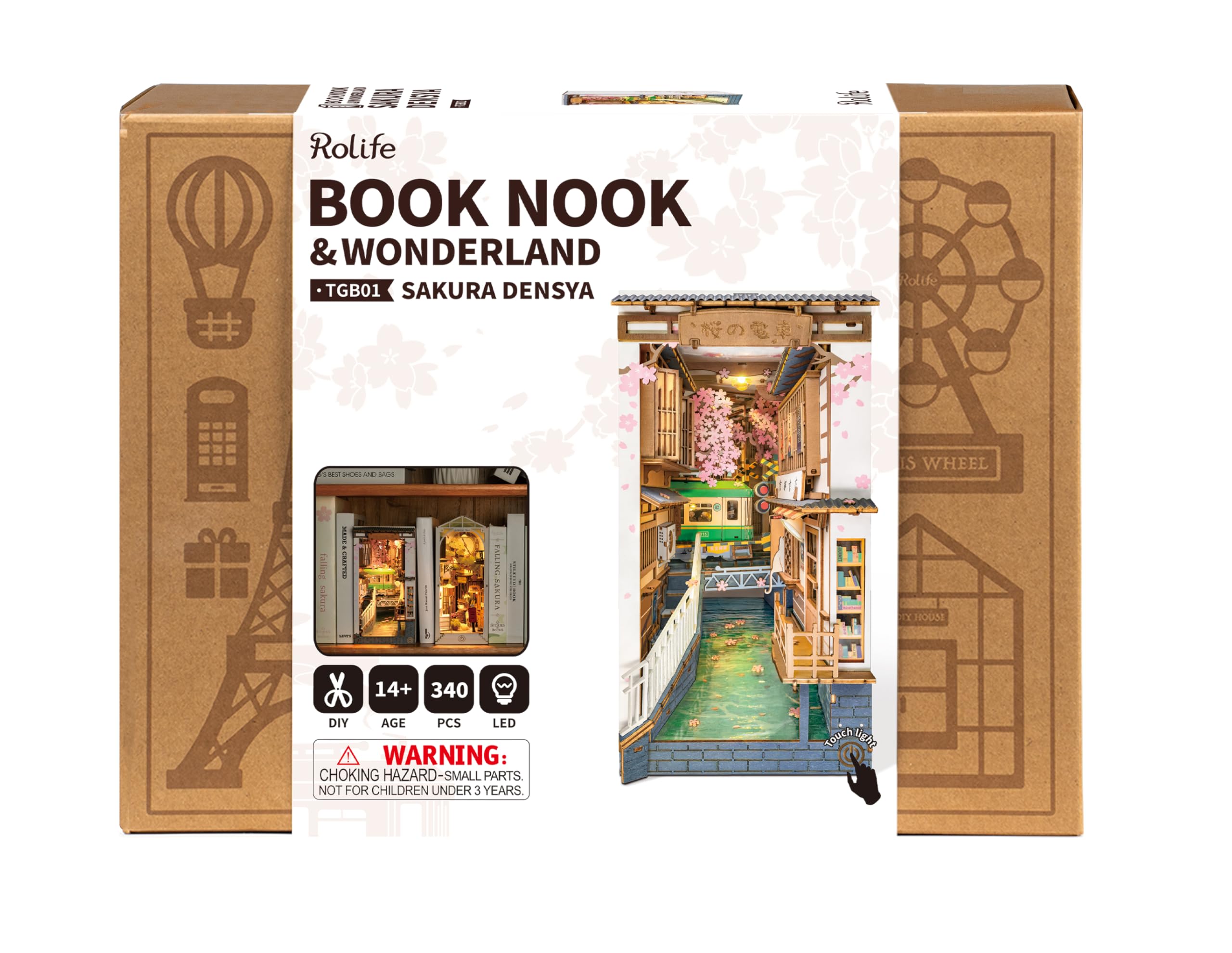 Mua Rolife Sakura Densya Book Nook Kits for Adults DIY Miniature Kit ...