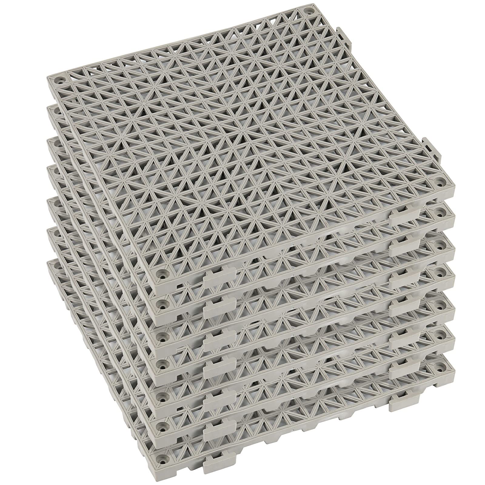SEUNMUK 10 Pack 11.8" x 11.8" Outdoor Interlocking Mats, Interlocking ...