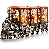 Amazon.com: 12.5'' Fall Snow Globe Lantern - Scarecrow and Turkey ...