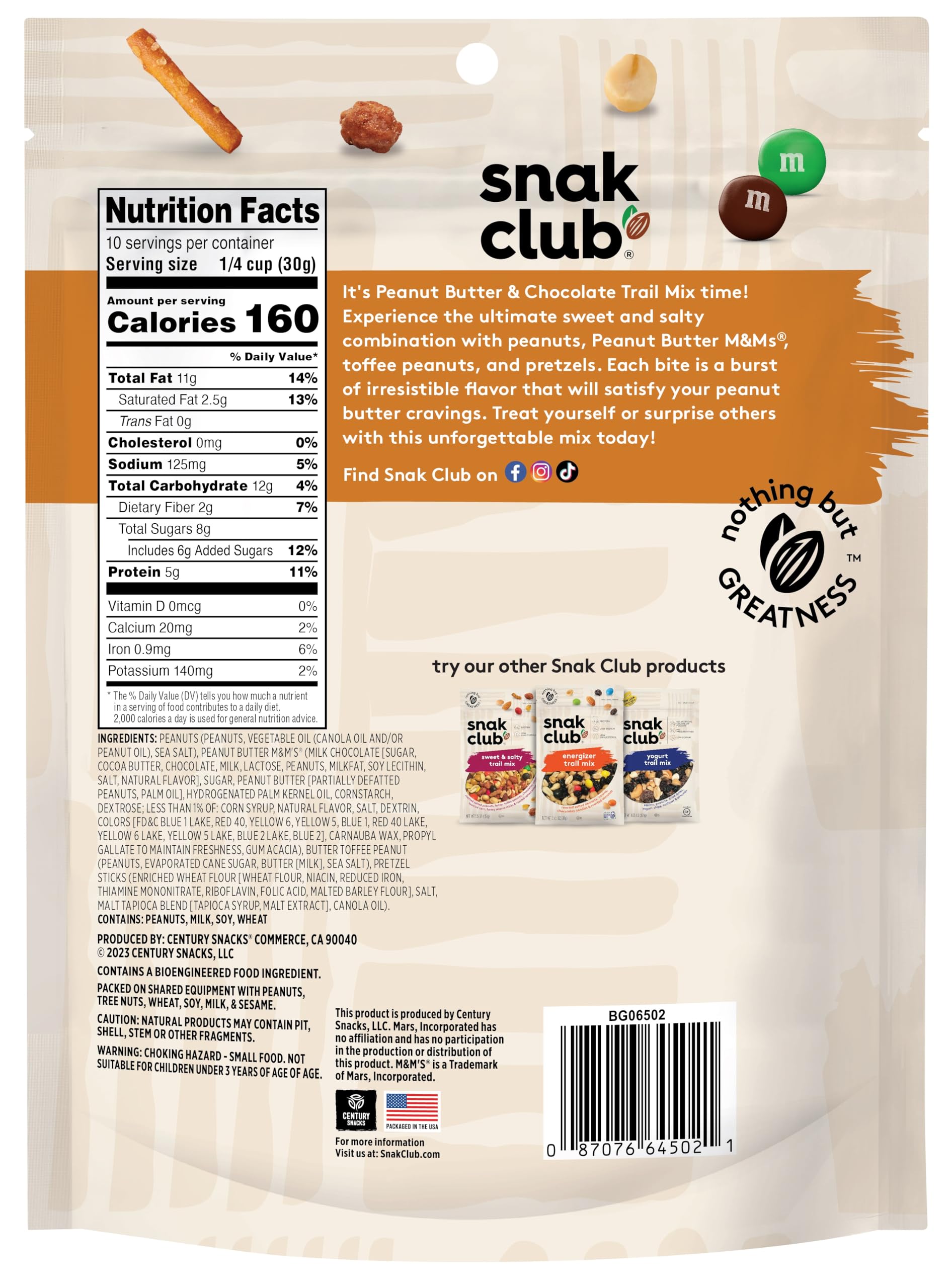 Mua Snak Club Peanut Butter Chocolate Trail Mix, Butter Toffee Peanuts ...