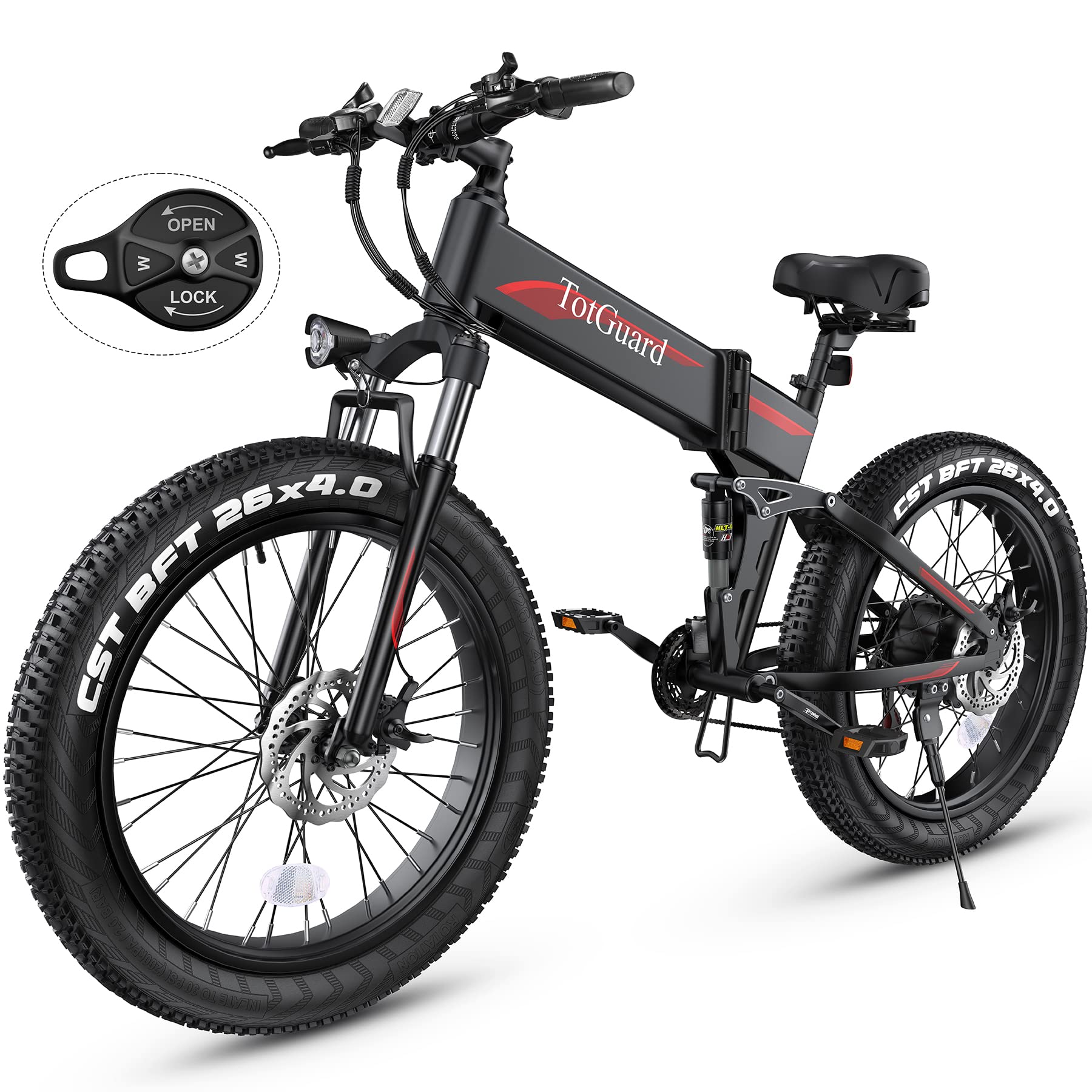 Mua Wooken 26" x4.0 Fat Tire Electric Bike, Folding Electirc Bike for ...