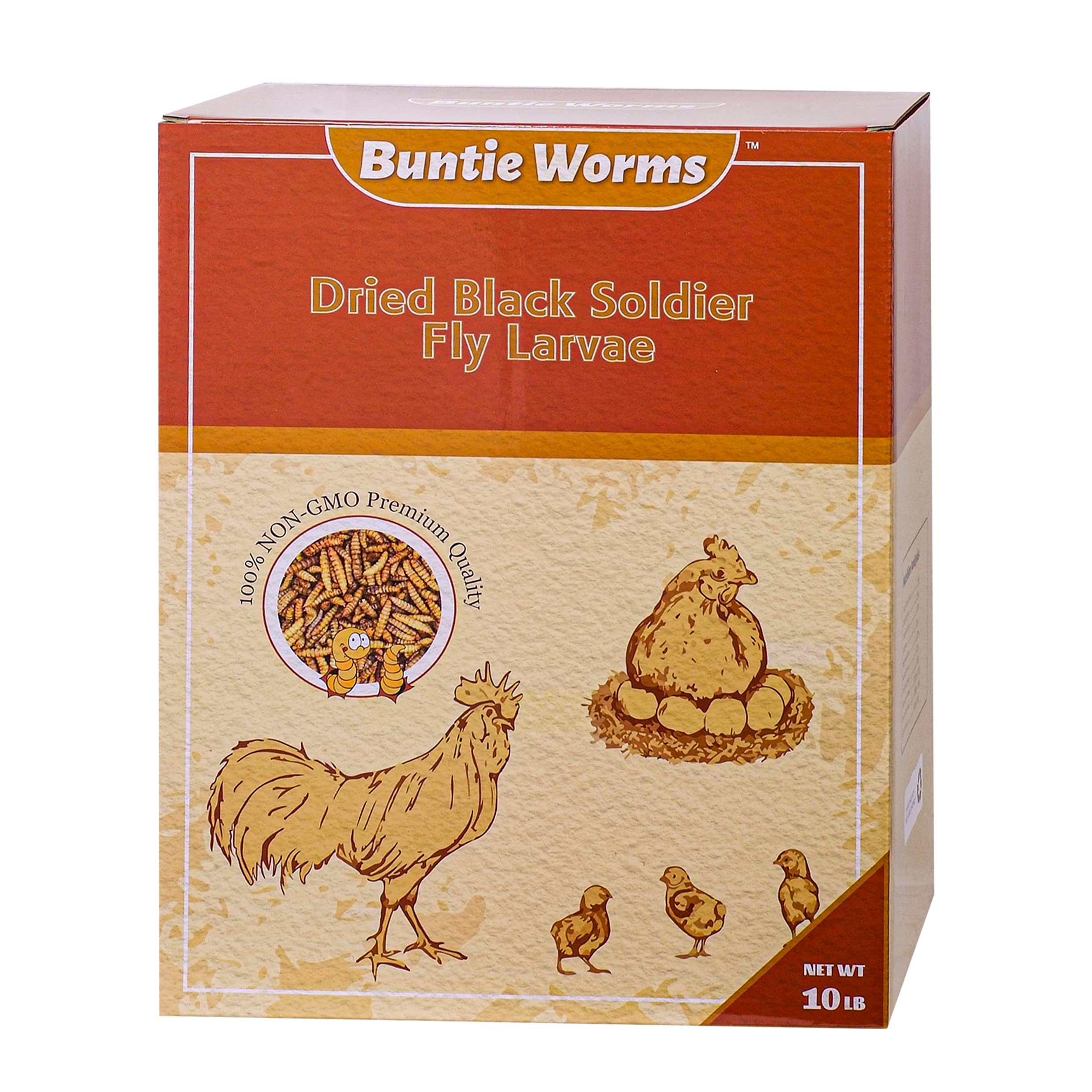 BUNTIE WORMS Dried Black Soldier Fly Larvae 10LB, 100% Natural Non-GMO ...