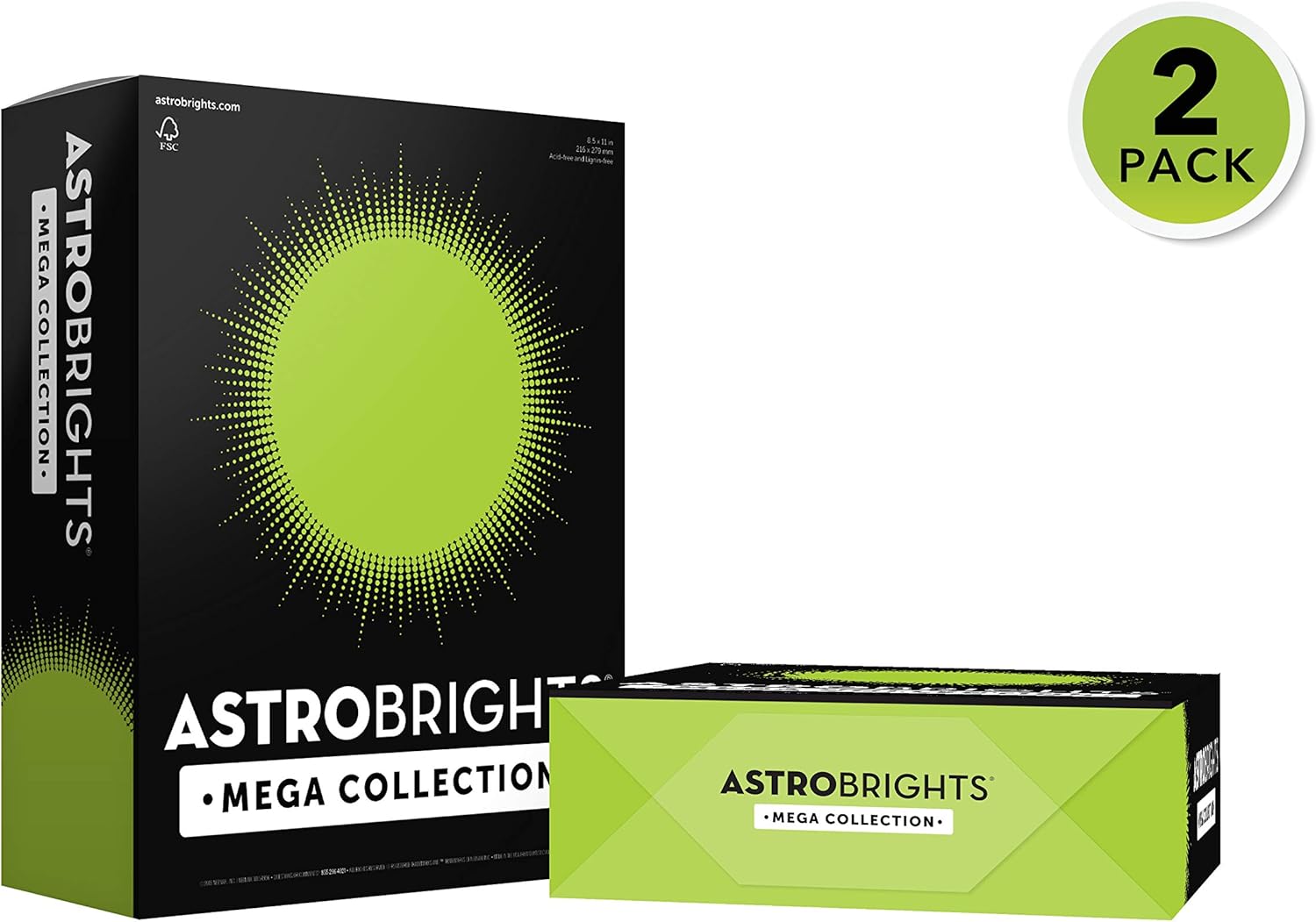 Amazon.com : Astrobrights Mega Collection, Colored Paper, Bright Green ...