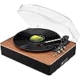 Amazon.com: SoundBeast Retro Wooden Turntable with 3 Speed Vinyl Record ...