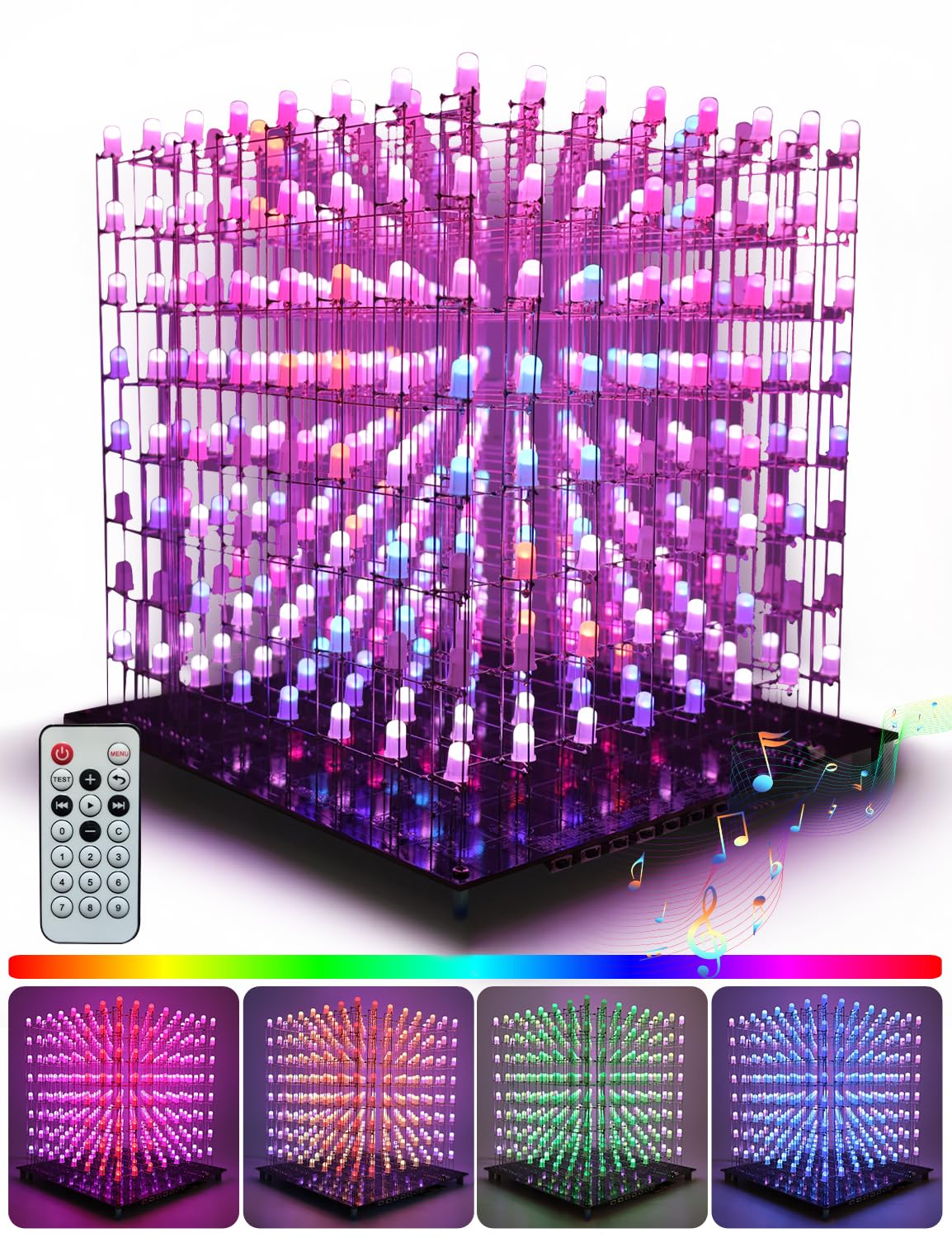 Mua iCubeSmart 3D8RGB-KIT LED Cube Set, DIY Electronics Kit, 8 x 8 x 8 ...