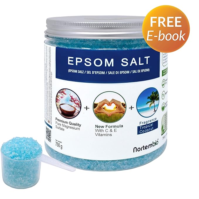 Epsom Salt NortemBio 750 g. New Tropical Coconut Fragrance. Hydrated ...