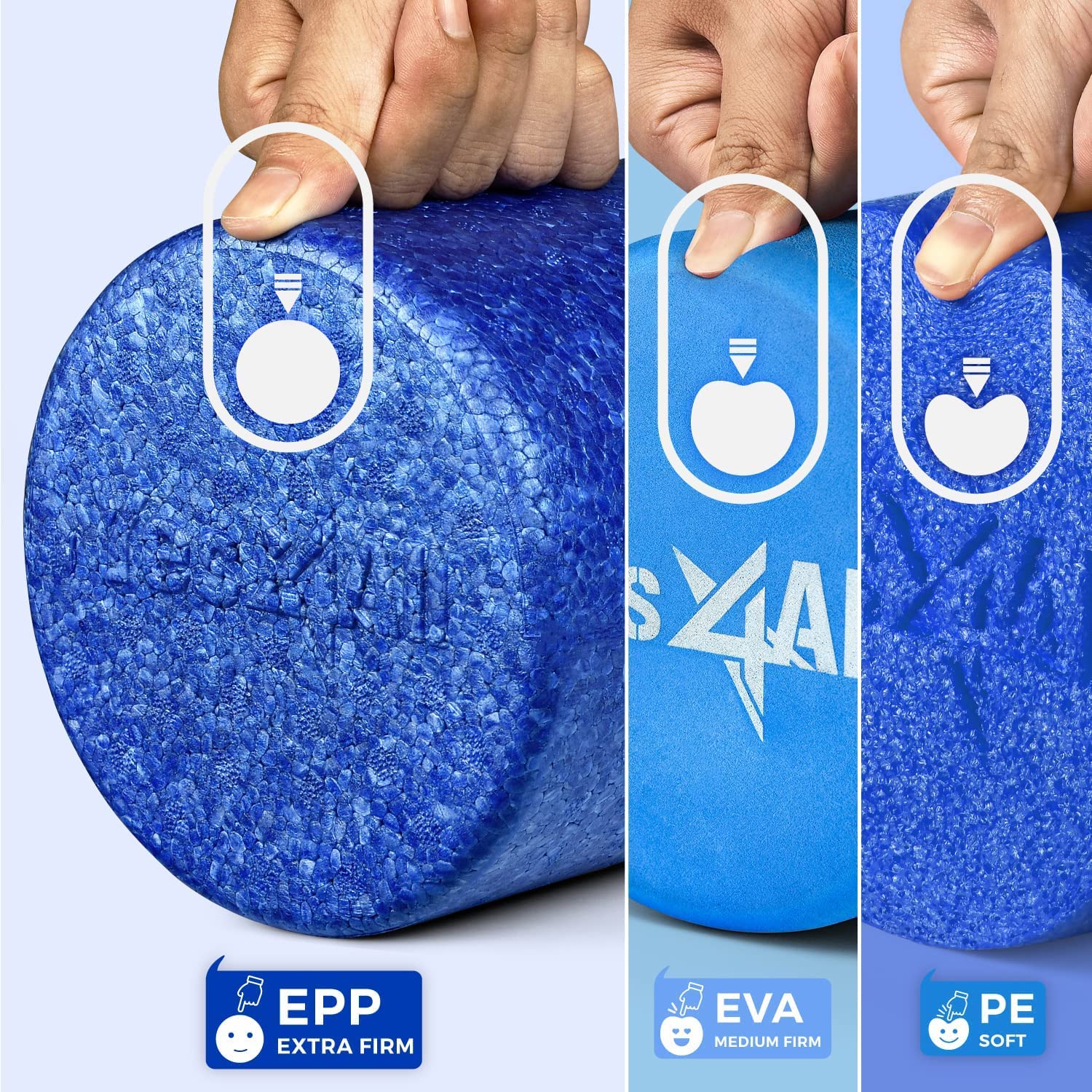 Mua High Density Half Round Foam Roller Support Pain Relieved, Back ...