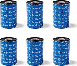Amazon.com: Zebra Premium Black Resin Ribbon for Industrial Thermal ...