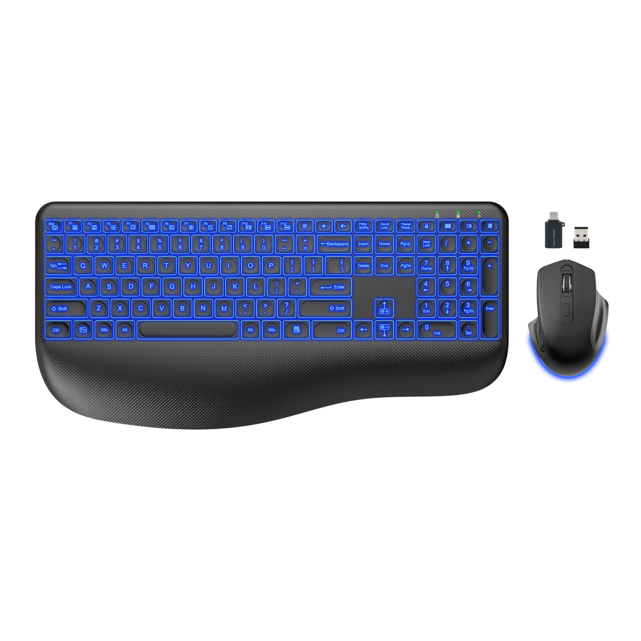 Mua Wireless Keyboard Mouse Combo Rechargeable with 7 Backlits, 2.4GHz ...