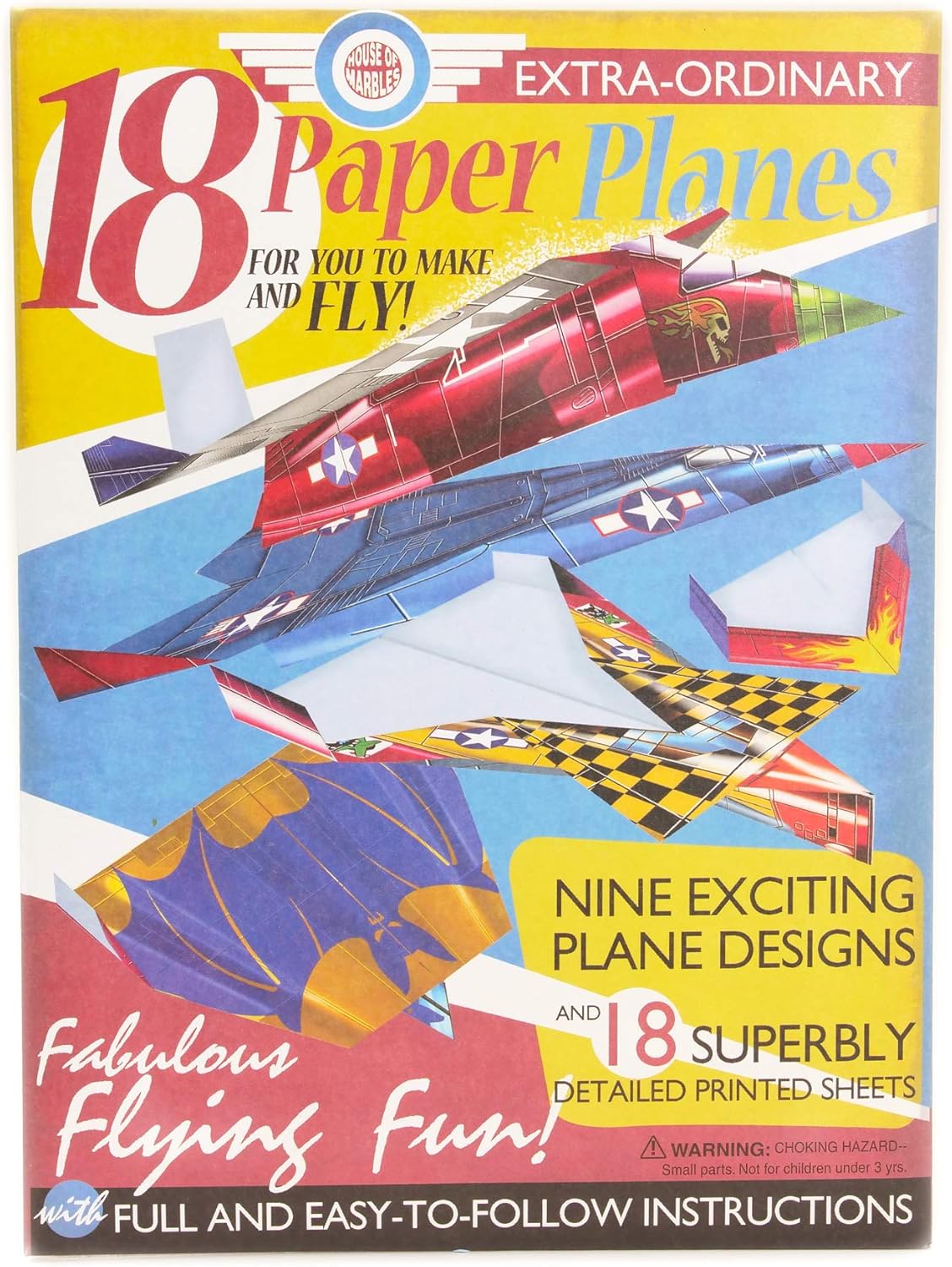 House of Marbles Paper Airplane Kit – Includes 18 Paper Airplanes ...