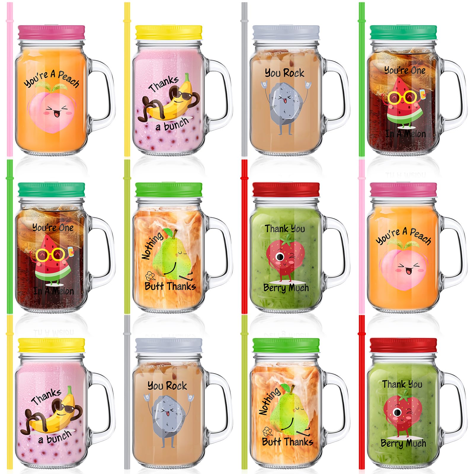 Mifoci 12 Pcs Funny Employee Appreciation Gifts Bulk Cute Fruit Pun ...