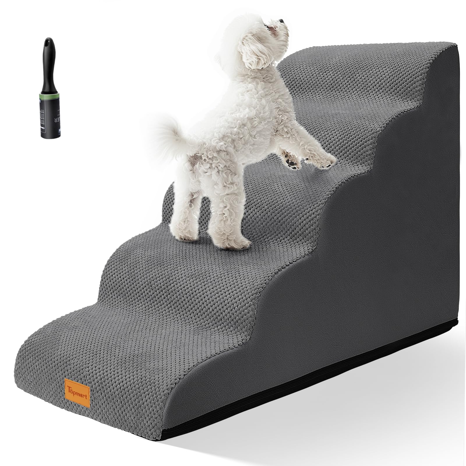 Topmart Dog Stairs for Small Dogs, 5-Step,22.5”H, Dog Steps for High ...