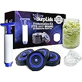 Amazon.com: Fermenting Lids for wide mouth mason jars. 4 waterless ...