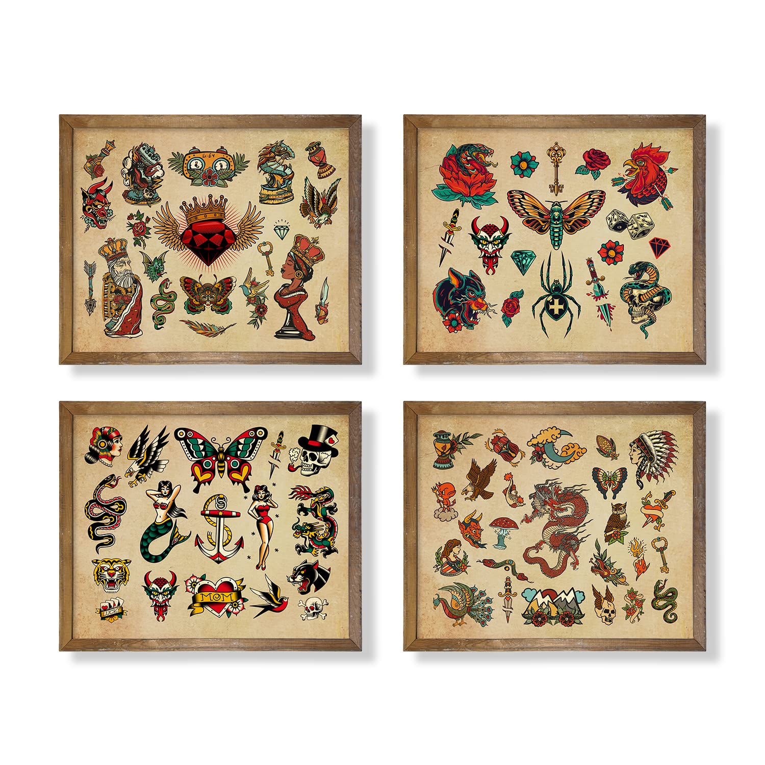 Mua Vintage Tattoo Flash Wall Art & Decor - Gifts for Tattooist ...