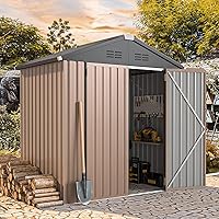 Amazon.com : AECOJOY 6' x 4' Outdoor Storage Shed, Outdoor Shed with ...